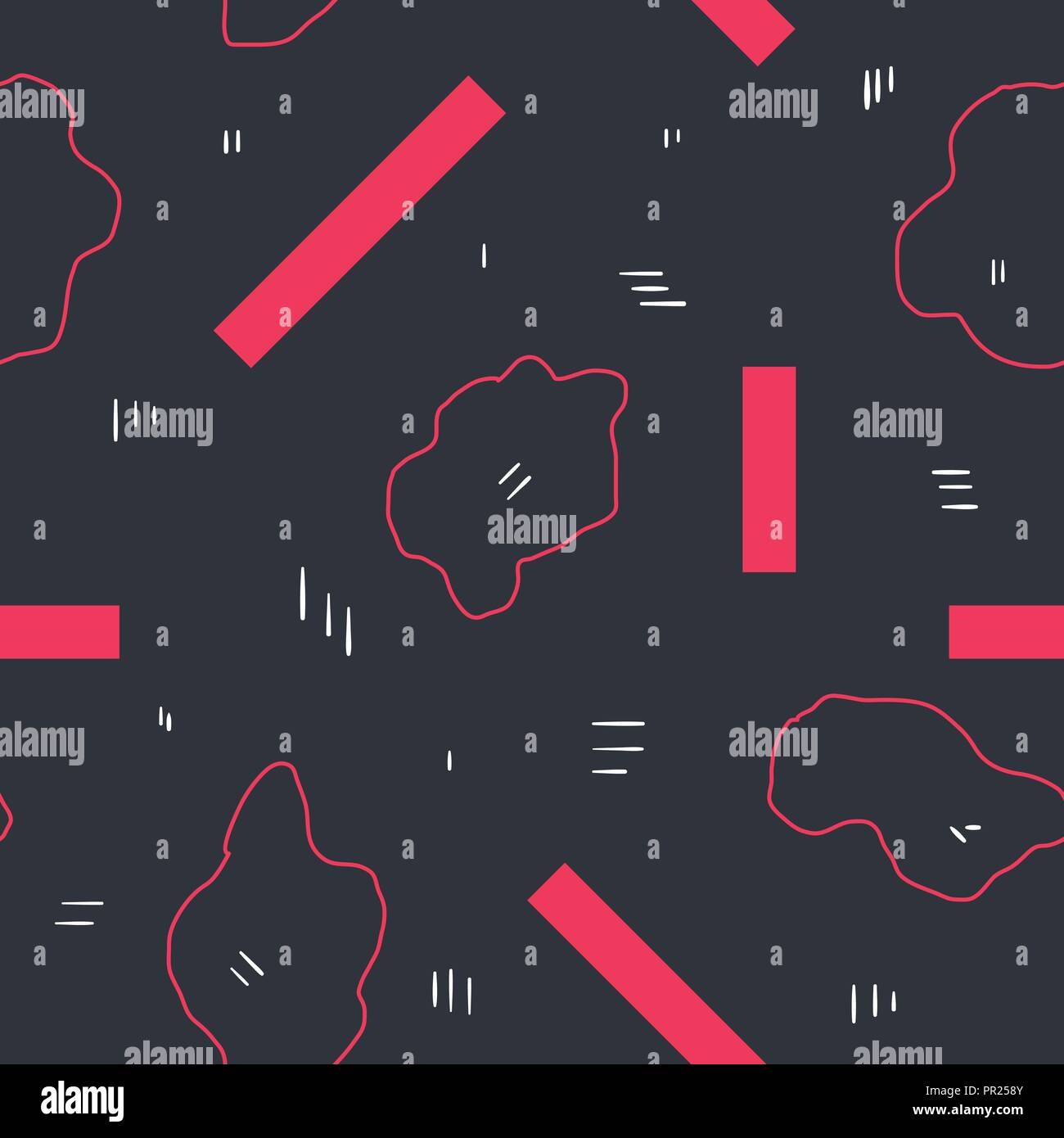 Unique abstract seamless repeating pattern. Geometric and hand drawn ...