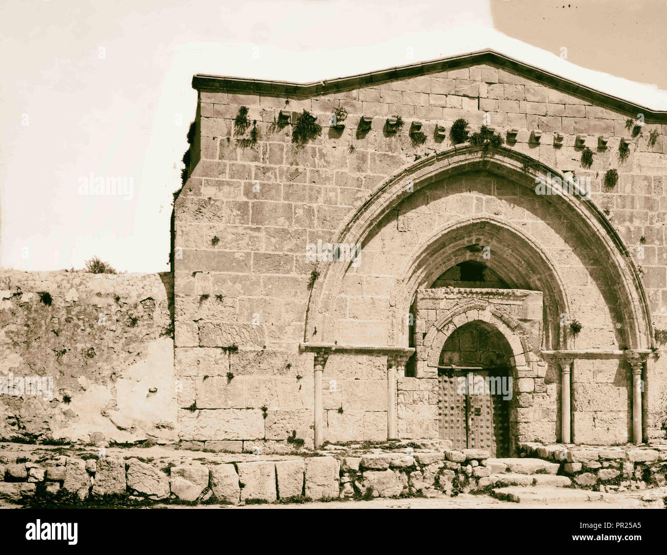 Mount of Olives (Jebel Et-Tur) Church of the Virgin. 1898, Jerusalem ...