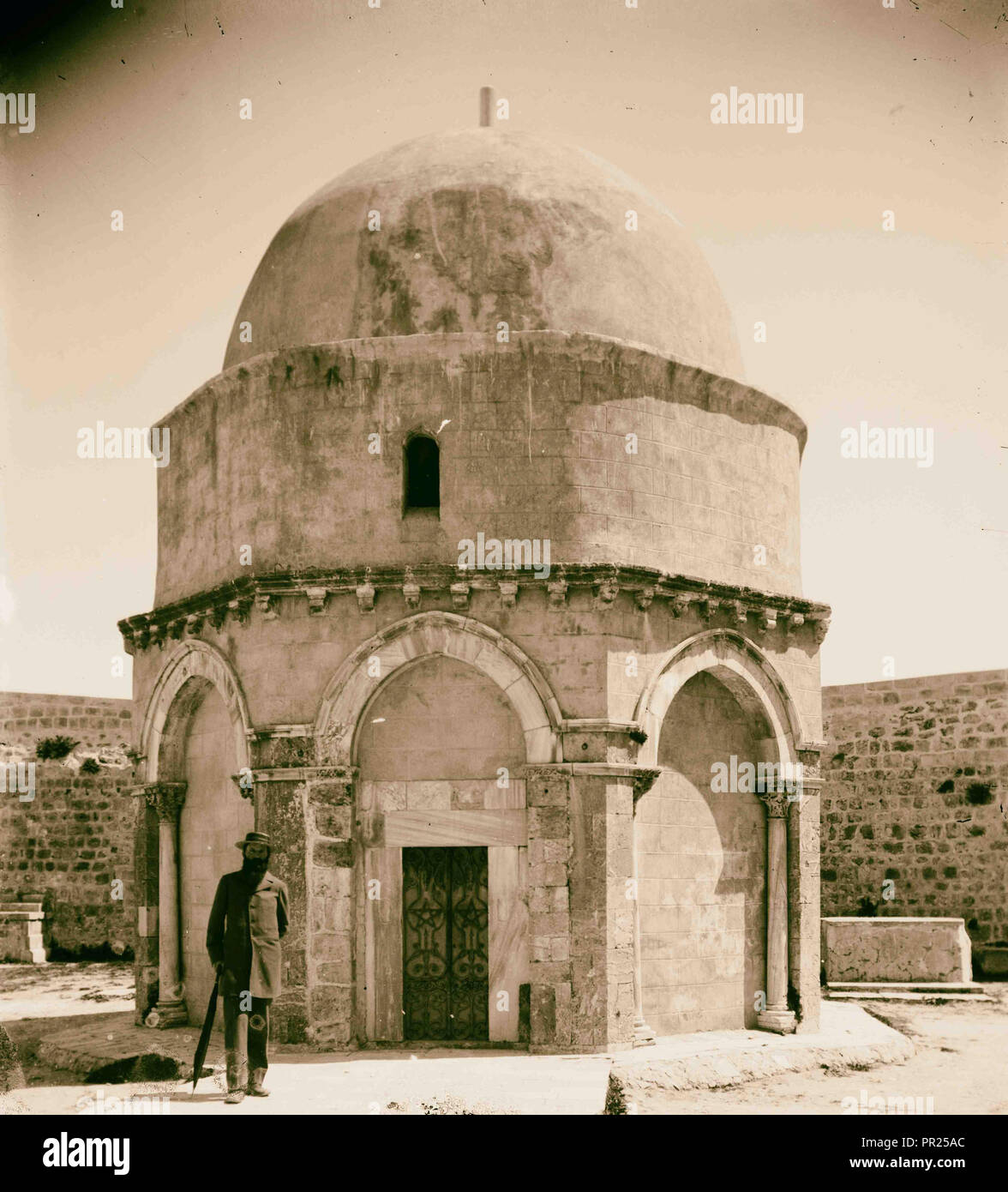 Mount of Olives (Jebel Et-Tur) Dome of the Ascension. 1898, Jerusalem ...