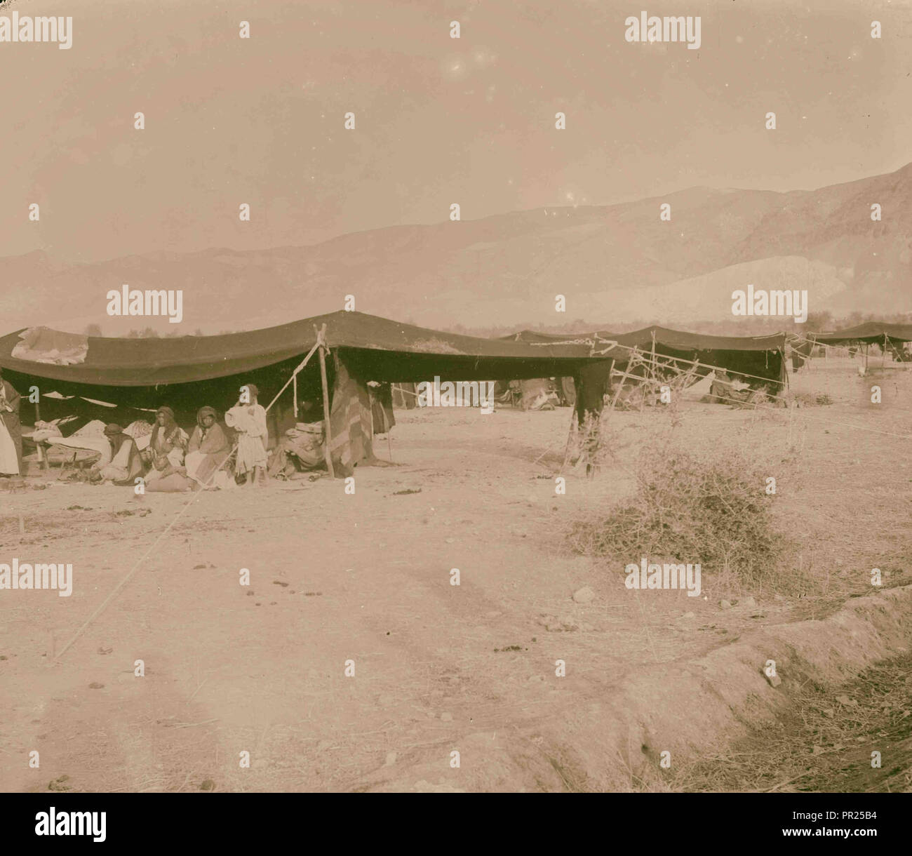 Road to Jericho (Er-Riha), Valley of Achor. Bedouin camp. 1898, West ...