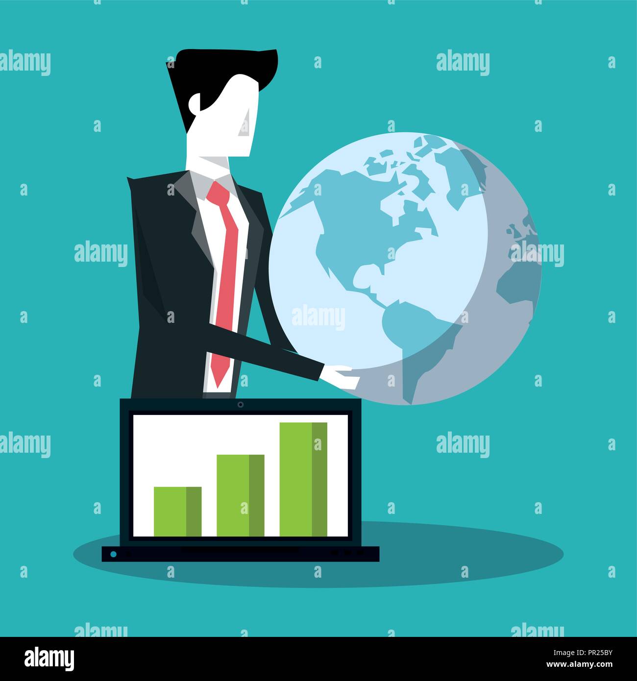 Virtual statistics Stock Vector Images - Alamy