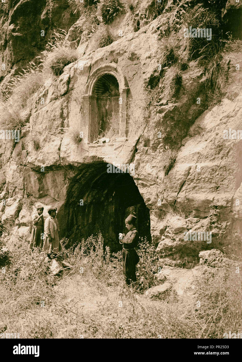 Northern views. Shrines to the God Pan, Banias. 1900, Syria, Damascus ...