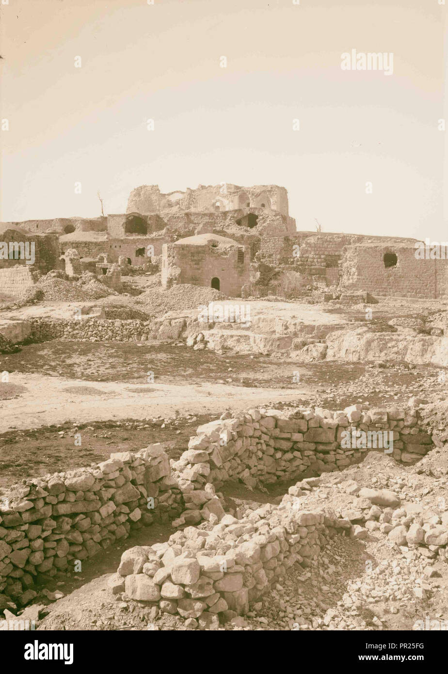 Ruined village of Neby Samuel. 1917, Israel, Nebi Samwil Stock Photo ...