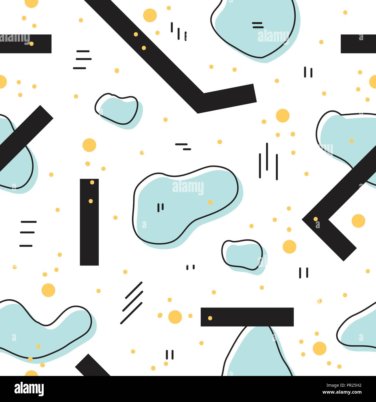 Unique abstract seamless repeating pattern. Geometric and hand drawn ...