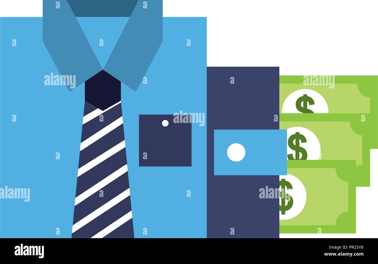 shirt clothes wallet money online shopping vector illustration Stock ...