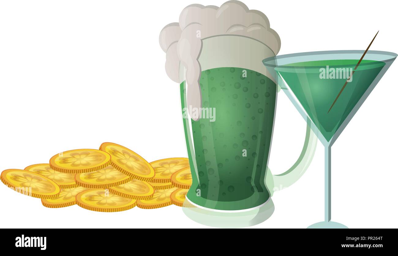 Cocktail with gold leaf Stock Vector Images - Alamy