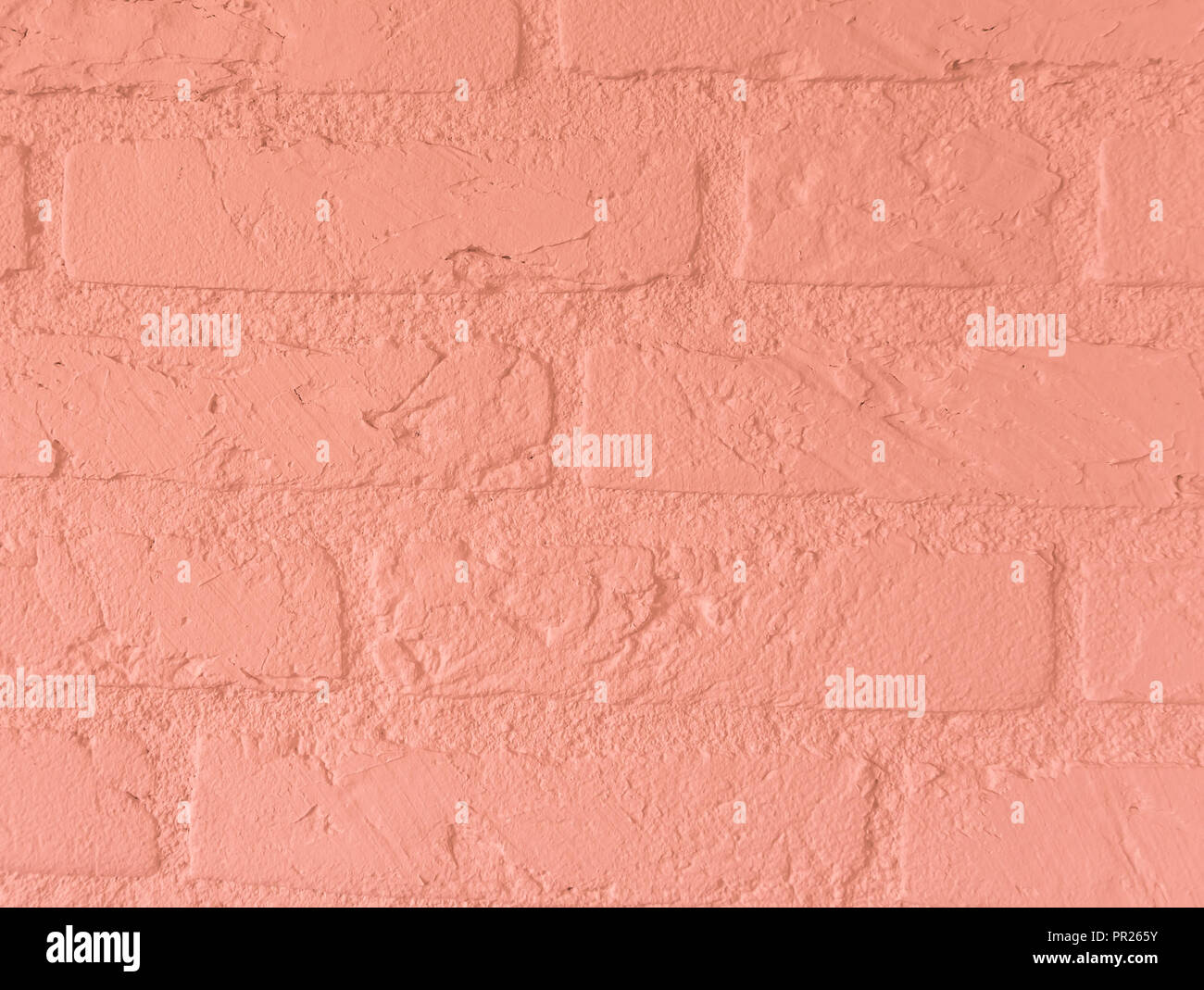 Modern soft light pink stone brick wall build of big stone bricks ...