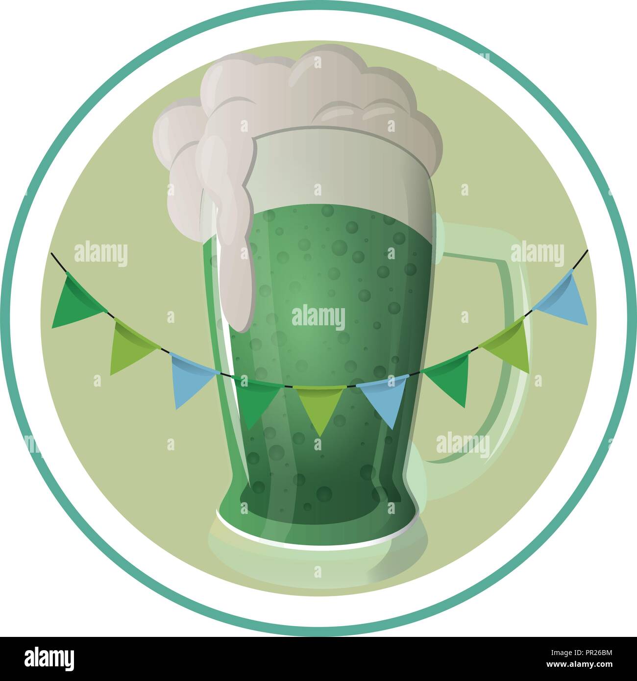 Green irish beer cup Stock Vector Image & Art - Alamy