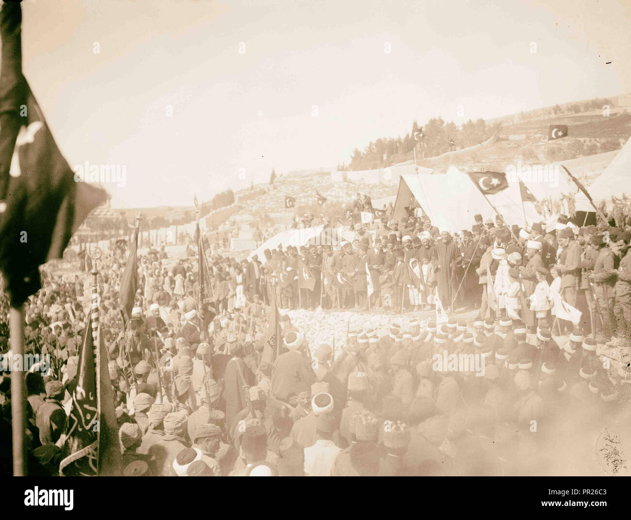 Last Turkish celebration of the Nebi Musa Feast. 1917, Jerusalem ...