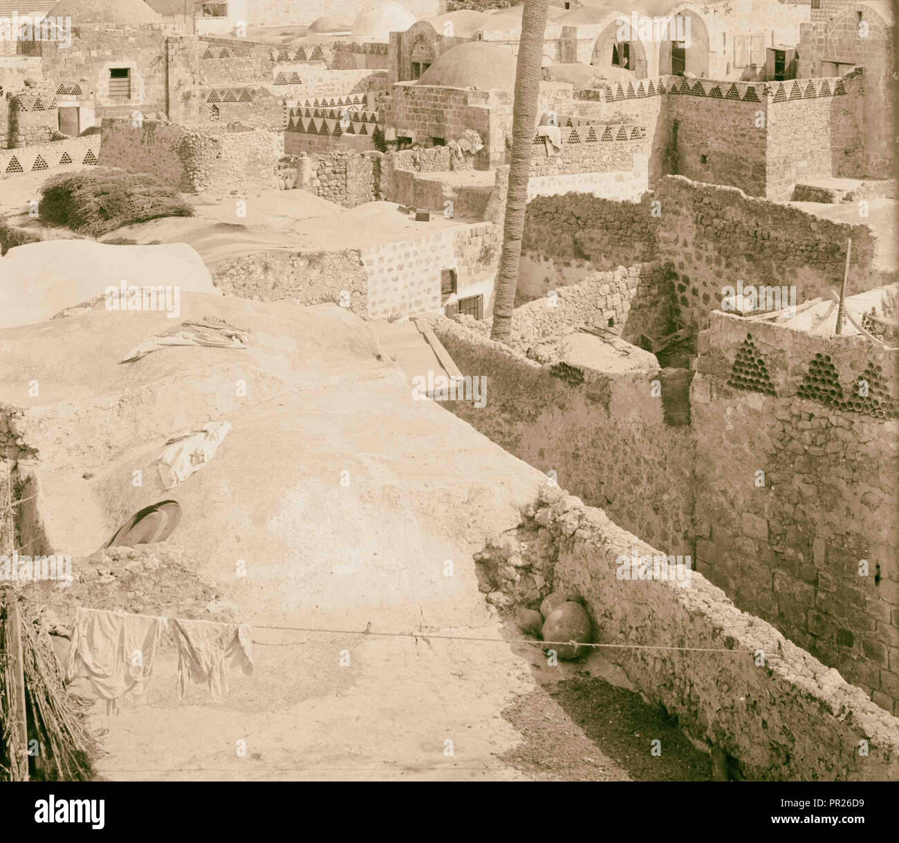 Lydda and the Church of St. George. 1900, Israel, Lod Stock Photo - Alamy