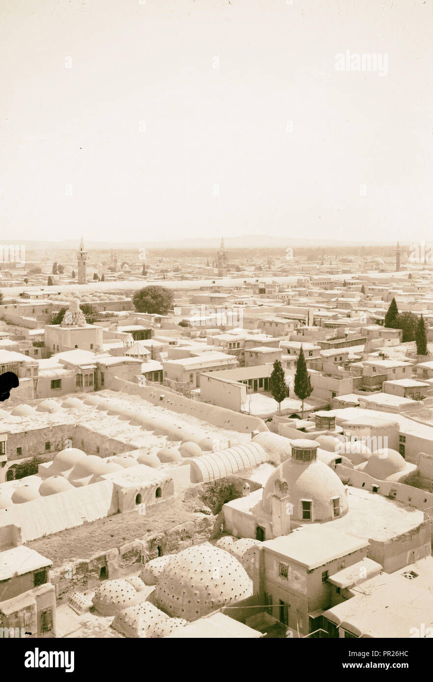 View of Damascus and minarets. 1900, Syria, Damascus Stock Photo - Alamy