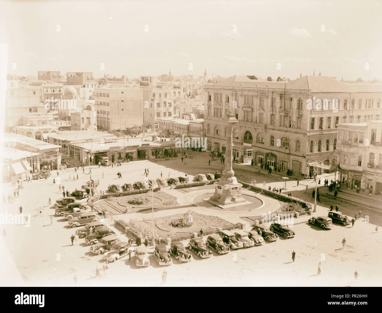 City square in Damascus, Syria. 1920, Syria, Damascus Stock Photo - Alamy