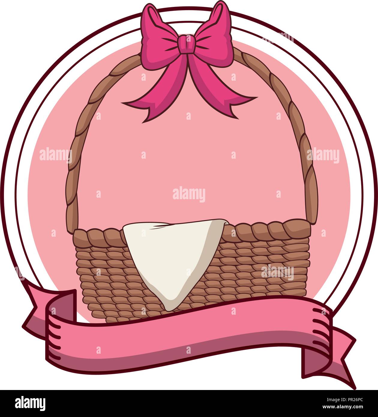 Empty gift basket Stock Vector Images - Alamy