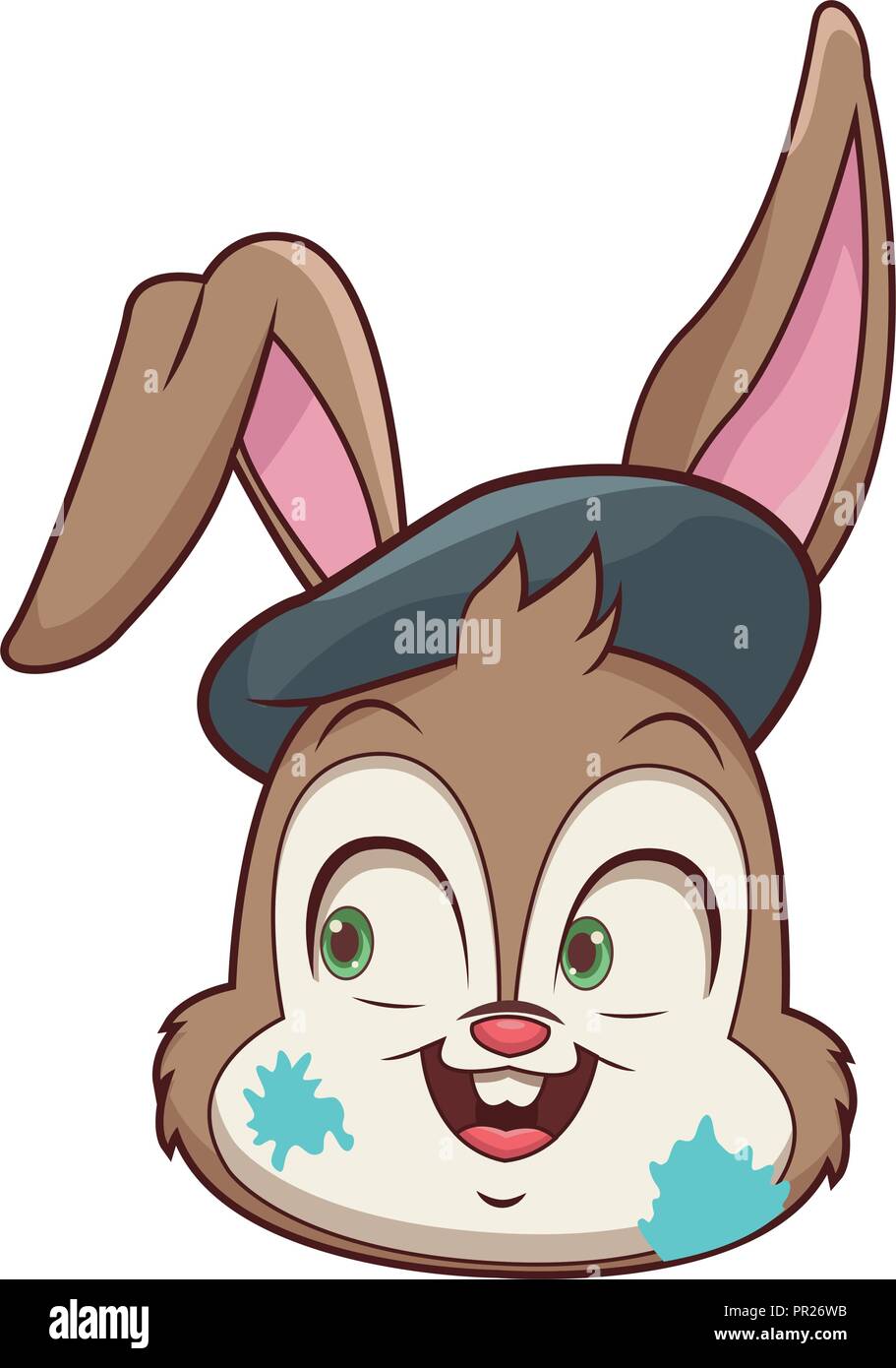 Rabbit cartoon face Stock Vector Image & Art - Alamy