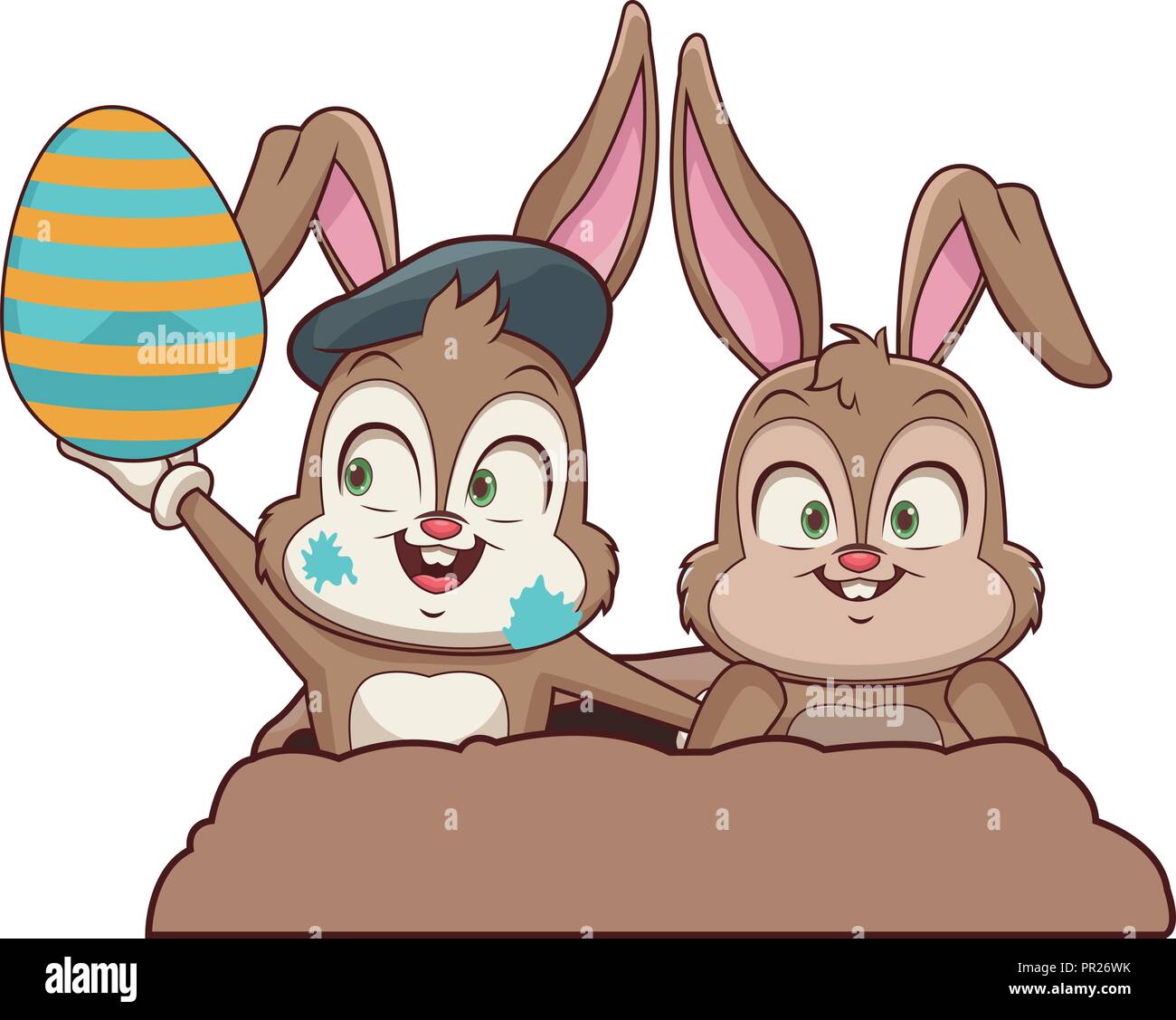 Retro clip art of rabbits hi-res stock photography and images - Alamy