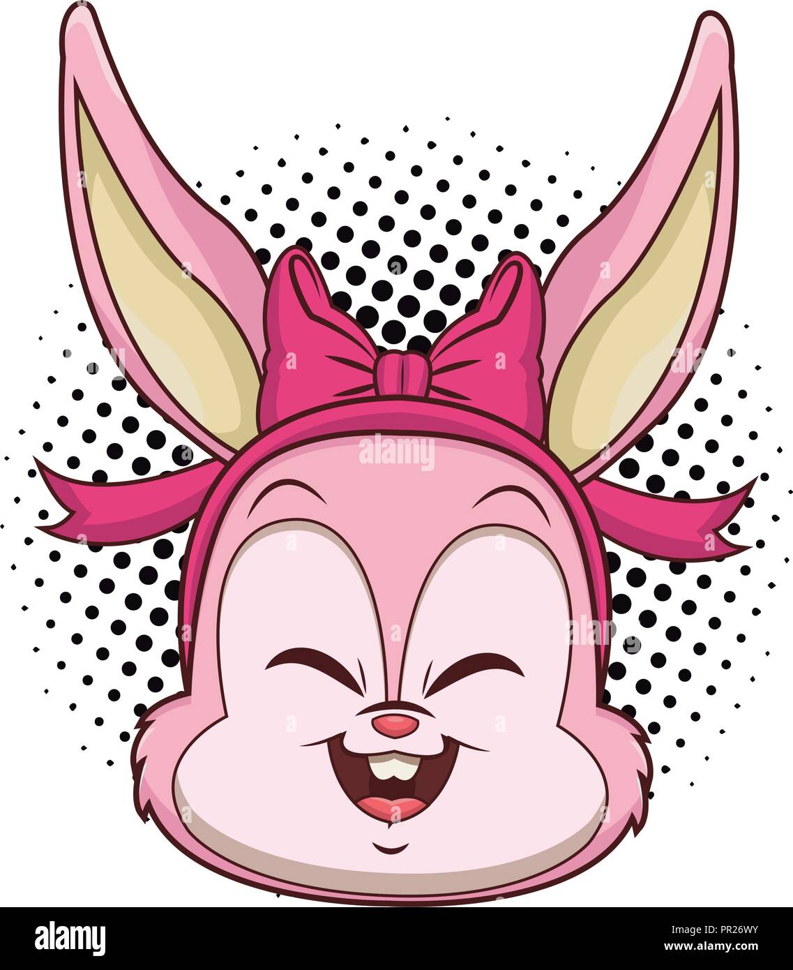 Rabbit cartoon face Stock Vector Image & Art - Alamy