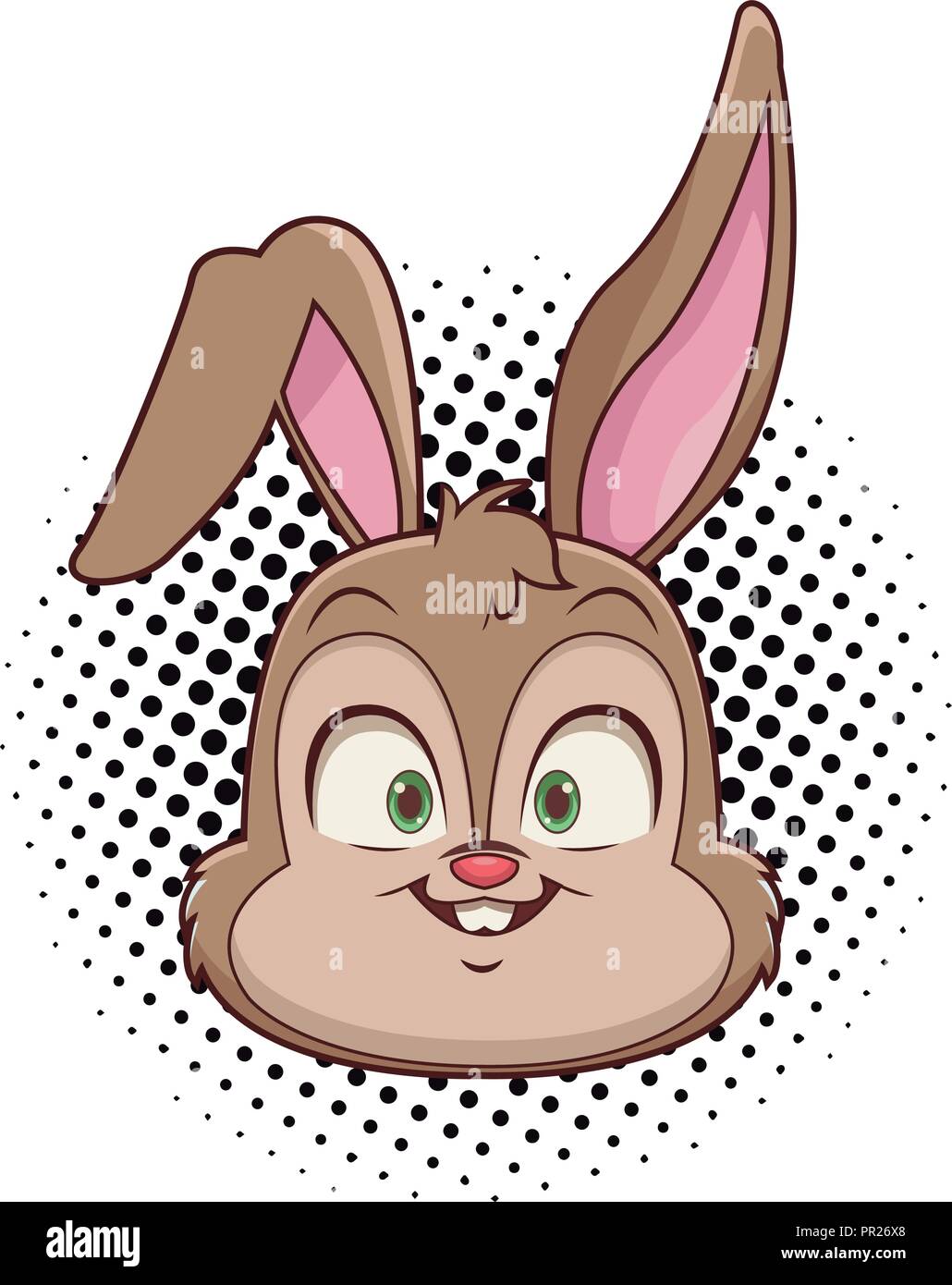 Rabbit cartoon face Stock Vector Image & Art - Alamy