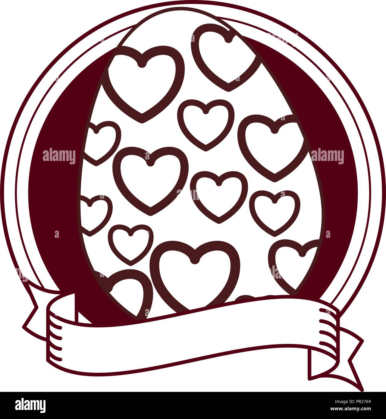Easter egg round emblem Stock Vector Image & Art - Alamy