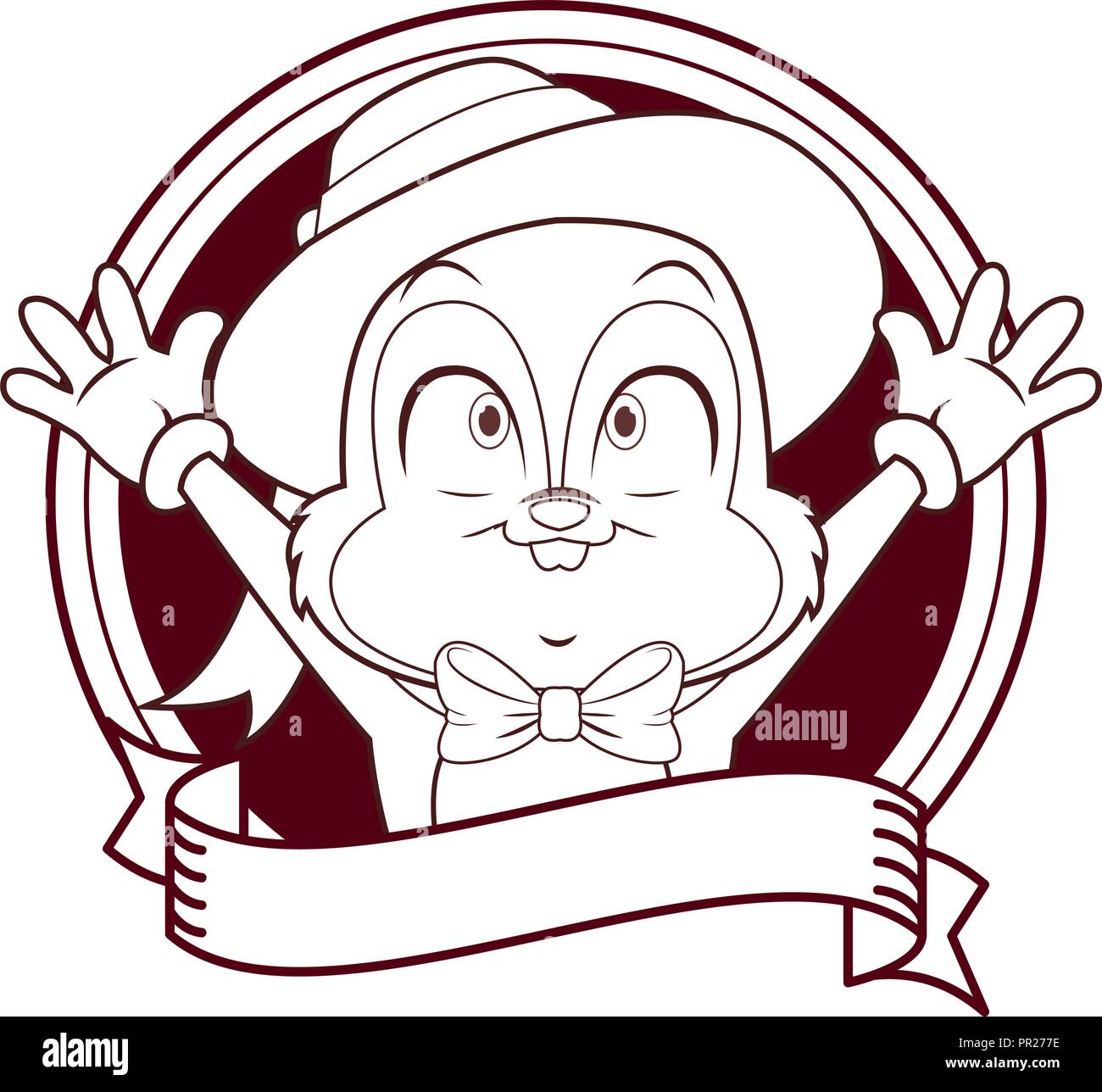 Rabbit with hat cartoon Stock Vector Image & Art - Alamy