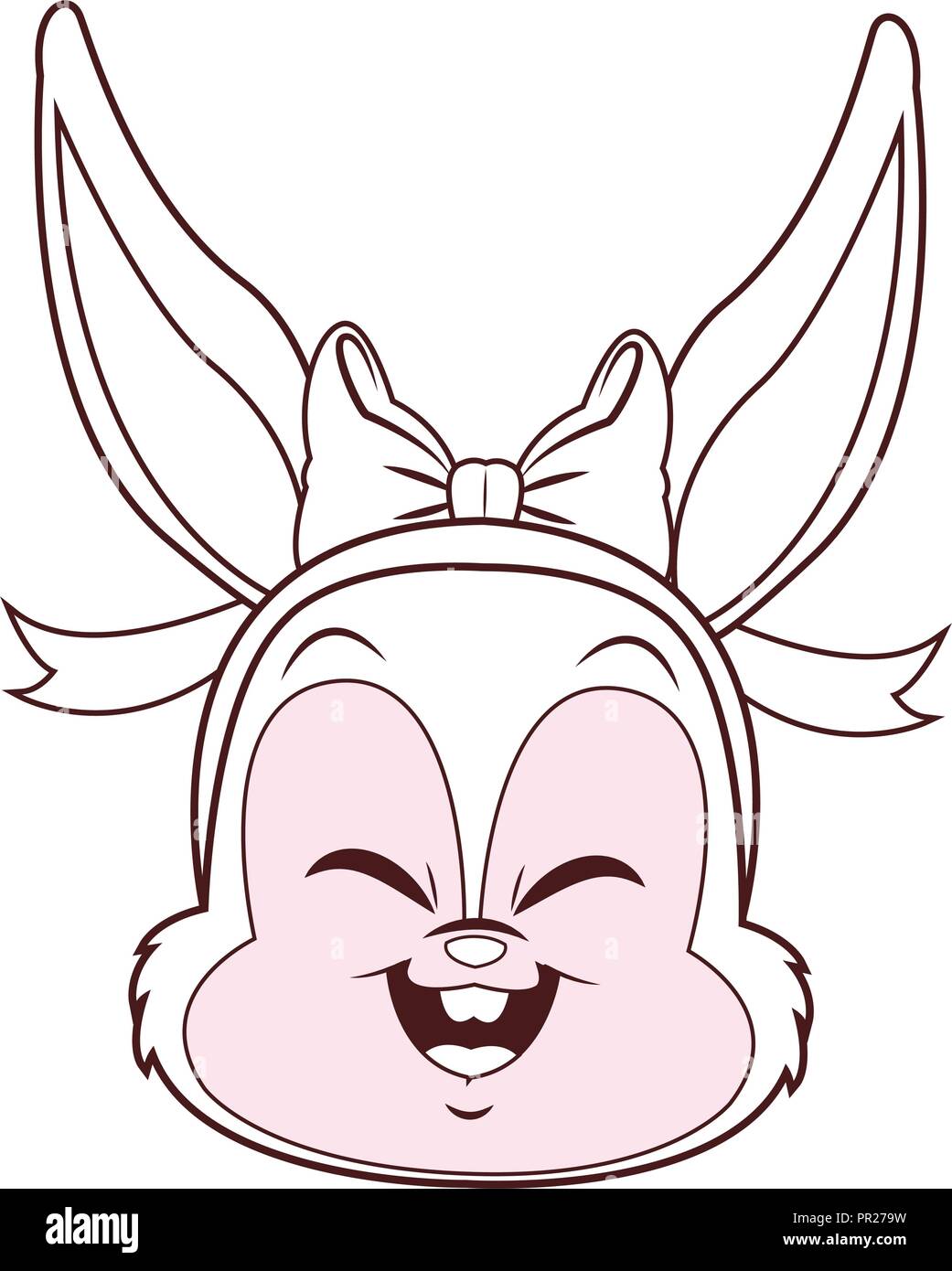 Rabbit face cartoon Stock Vector Image & Art - Alamy