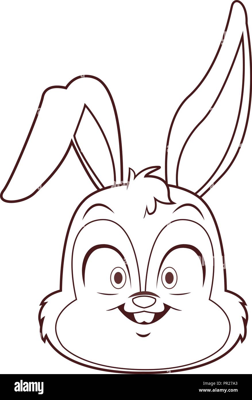Rabbit face cartoon Stock Vector Image & Art - Alamy