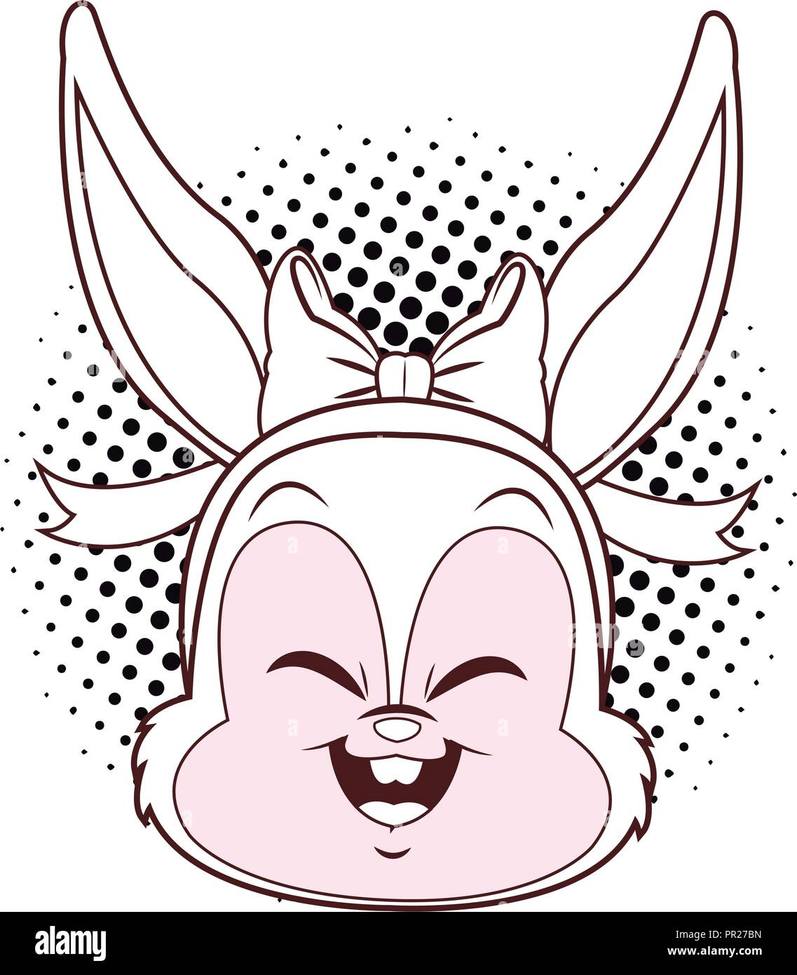 Rabbit face cartoon Stock Vector Image & Art - Alamy