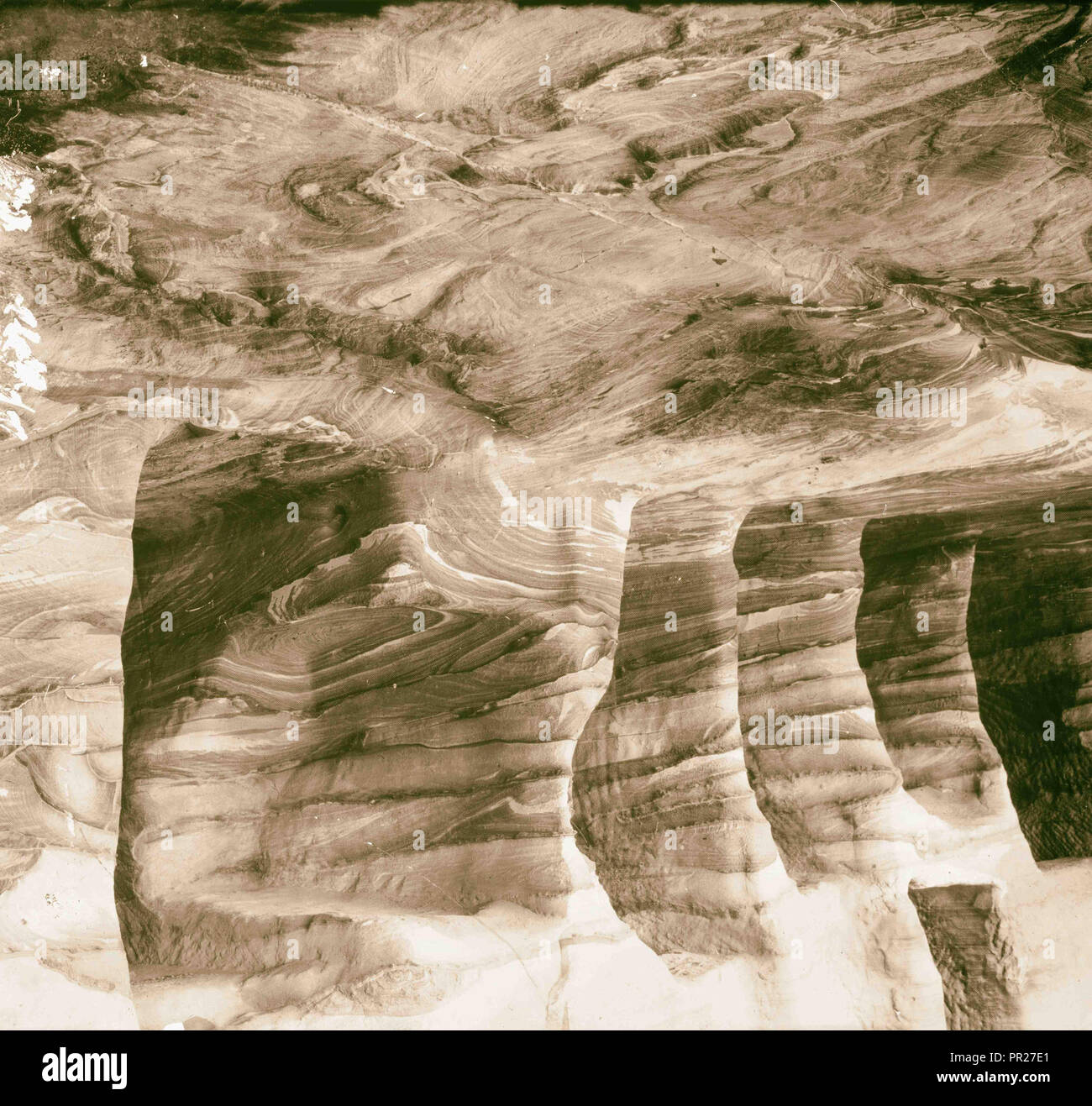 Formations (salt?) at the Dead Sea. 1898, Middle East, Israel and/or ...