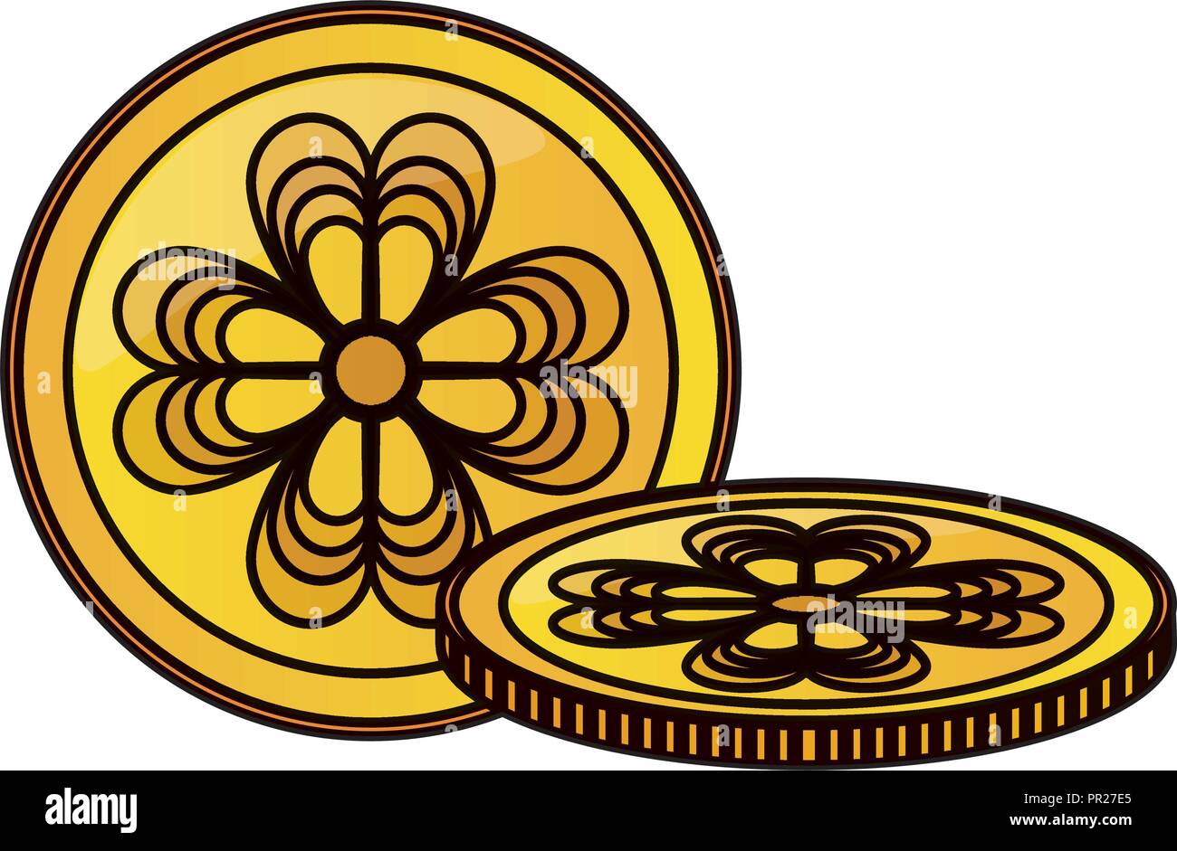 Irish coins isolated Stock Vector Image & Art - Alamy