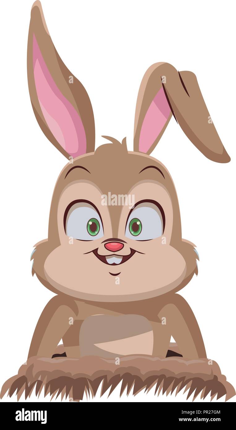 Rabbit on ground cartoon Stock Vector Image & Art - Alamy