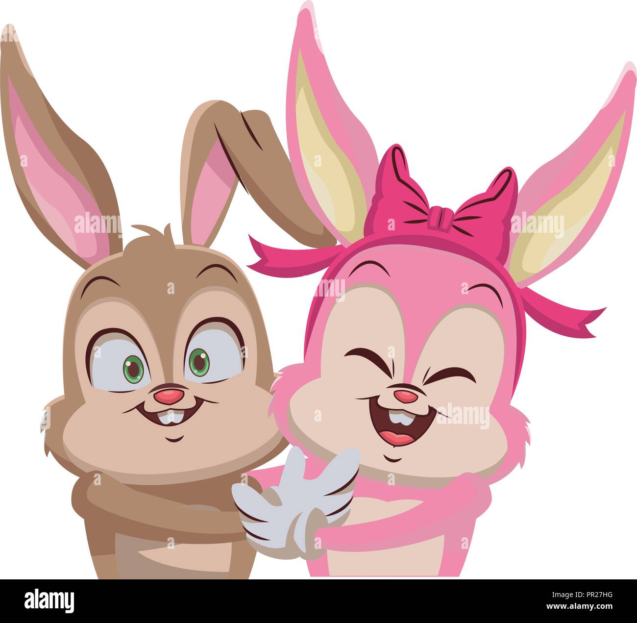 Retro clip art of rabbits hi-res stock photography and images - Alamy