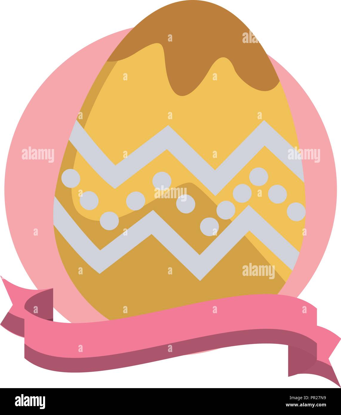 Easter egg round emblem Stock Vector Image & Art - Alamy