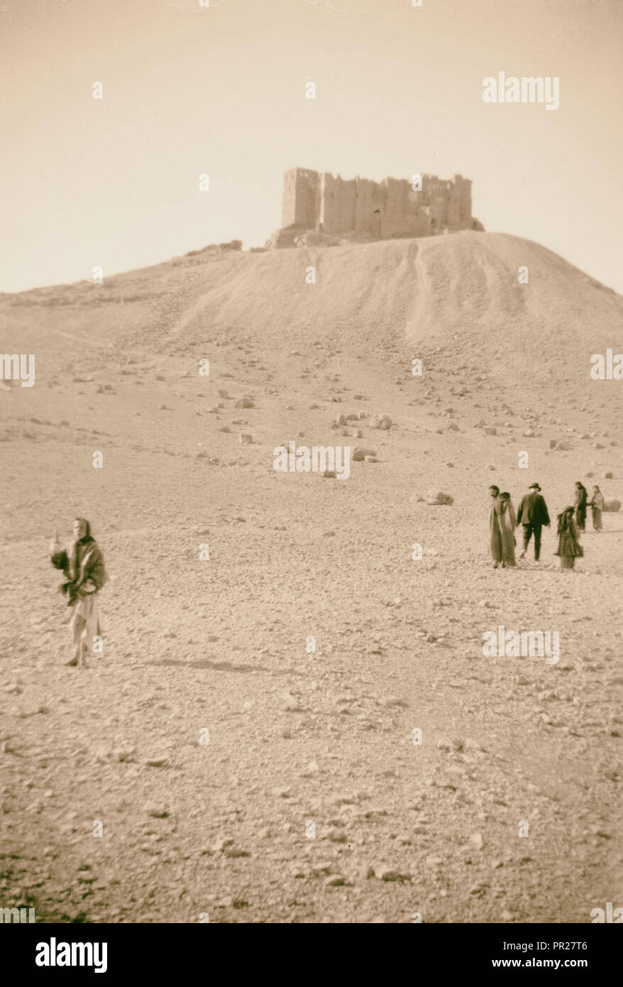 Palmyra (Tadmor). Distant view of Turkish castle. 1900, Syria, Tadmur ...