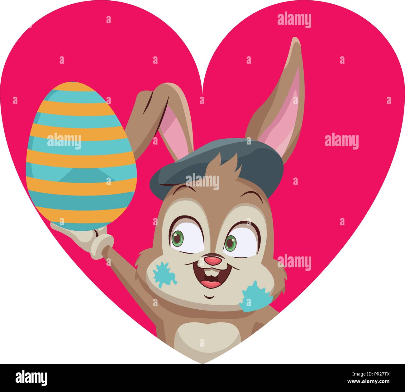Artist rabbit cartoon Stock Vector Image & Art - Alamy