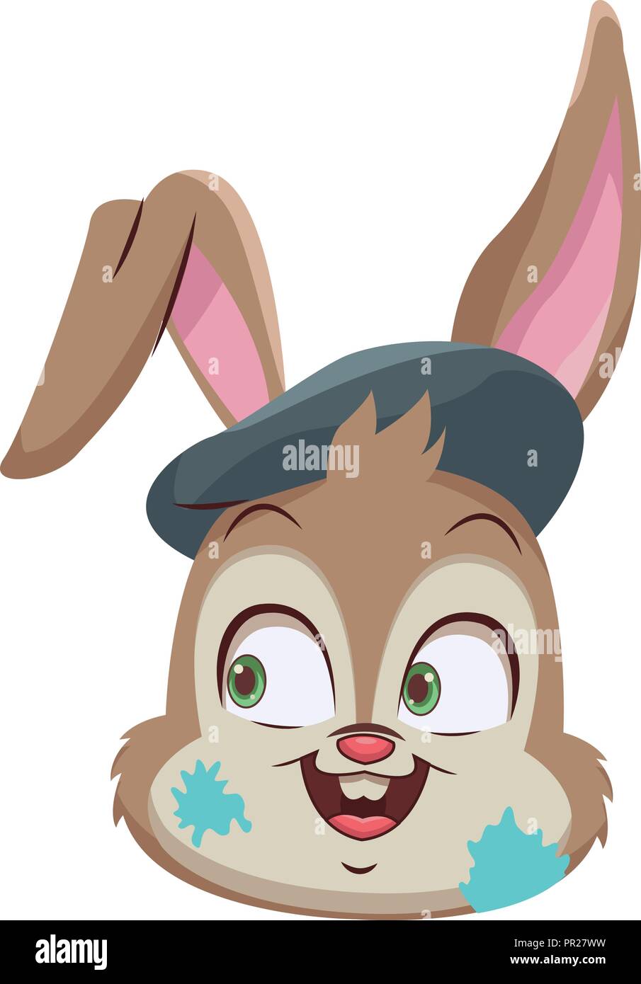 Rabbit face cartoon Stock Vector Image & Art - Alamy