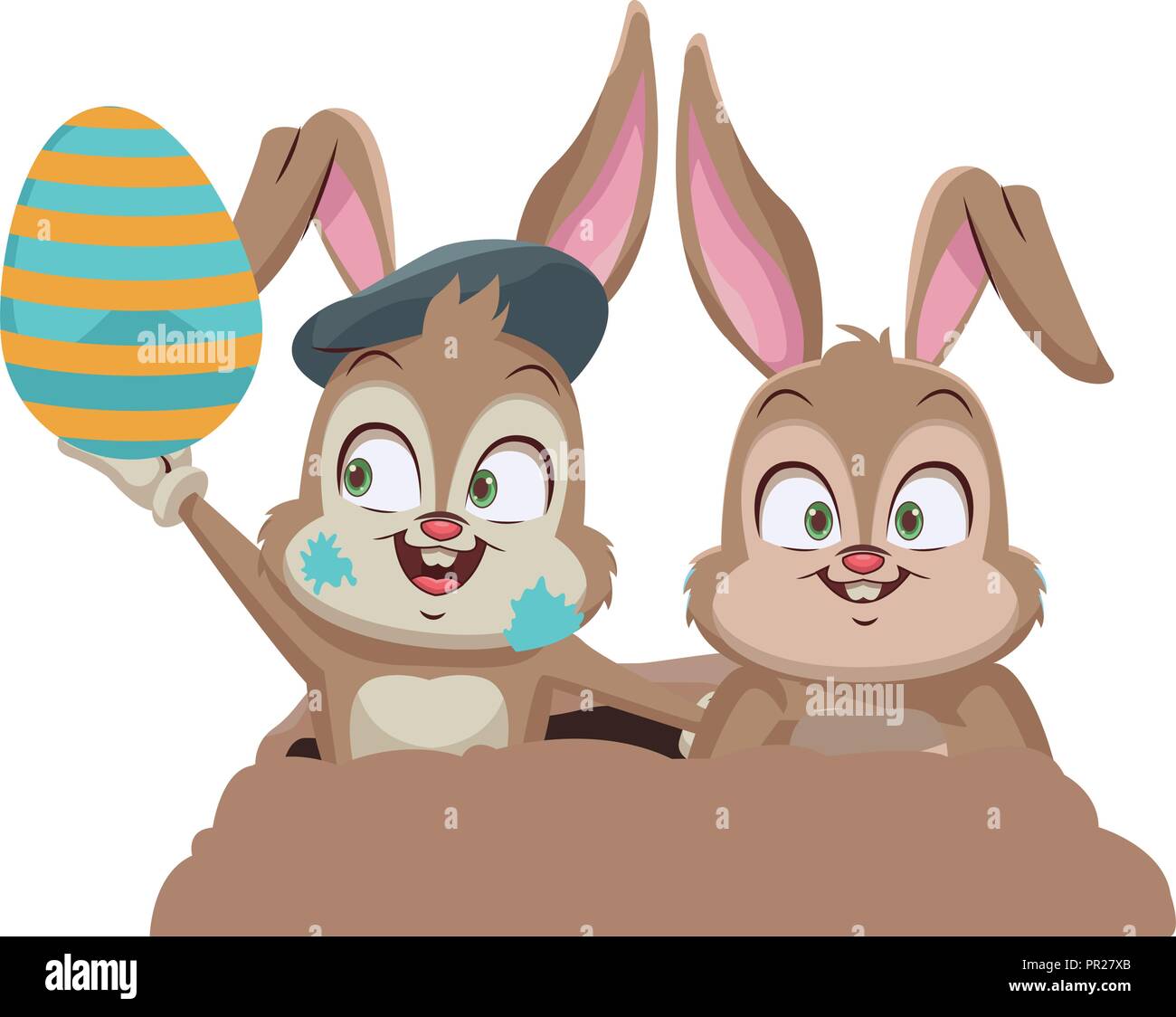 Rabbits couple cartoon Stock Vector Image & Art - Alamy