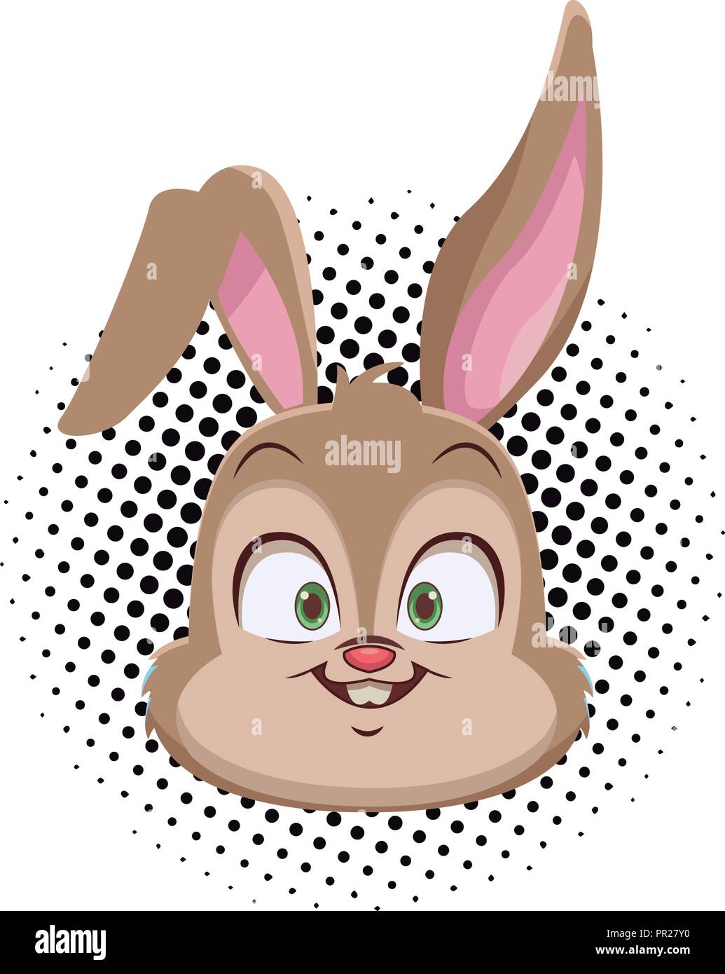 Rabbit face cartoon Stock Vector Image & Art - Alamy