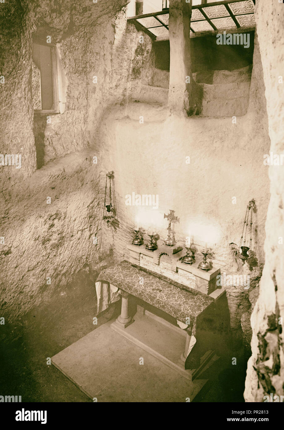 Church of St. Peter, deep dungeon. 1940, Jerusalem, Israel Stock Photo ...