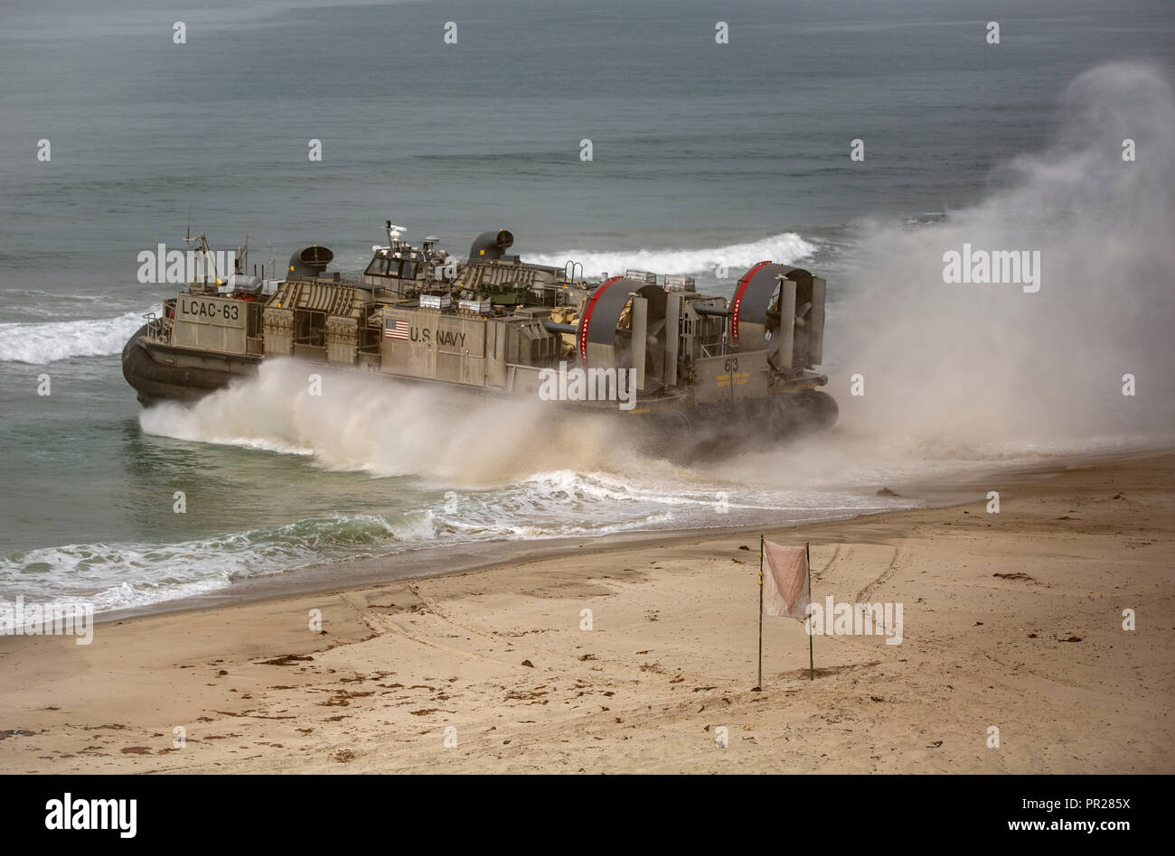U.S. Navy Landing Craft Air Cushion (LCAC) 63, assigned to Assault ...