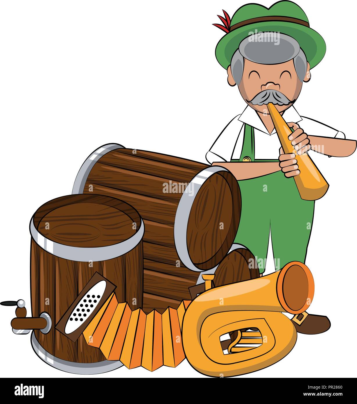 Cartoon man oktoberfest beer festival Cut Out Stock Images & Pictures ...