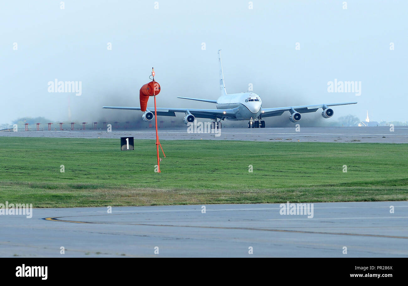 An OC-135 Open Skies aircraft takes off Sept. 14, 2018 from the flight ...