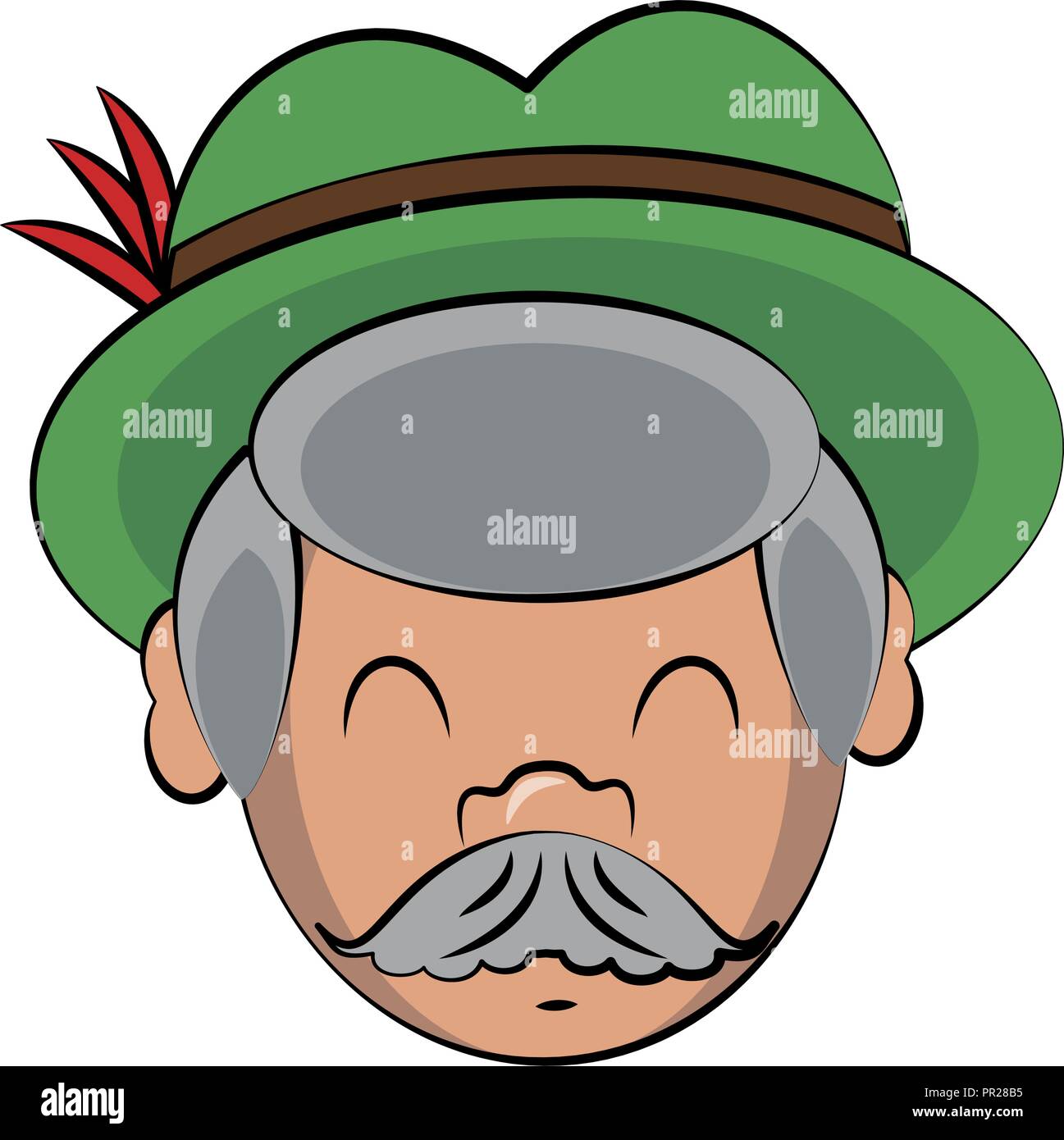 Bavarian man face cartoon Stock Vector Image & Art - Alamy