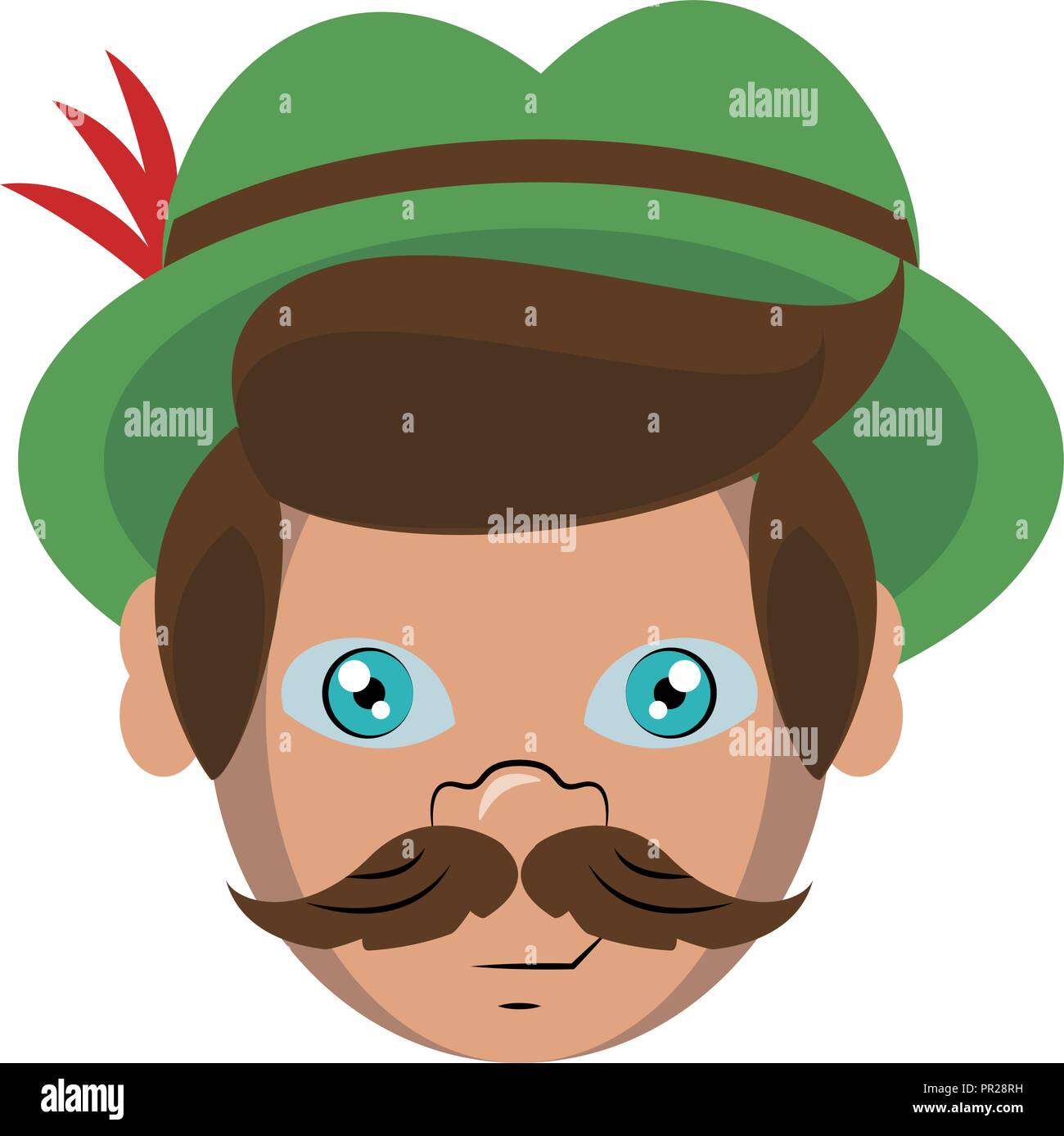 Bavarian man face cartoon Stock Vector Image & Art - Alamy