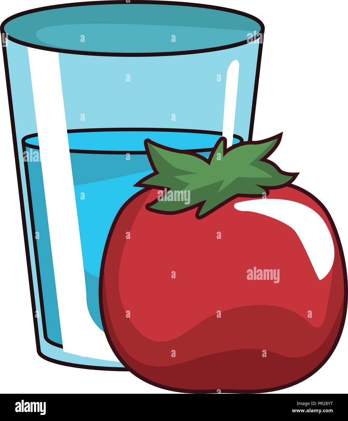 Tomato and water glass Stock Vector Image & Art - Alamy