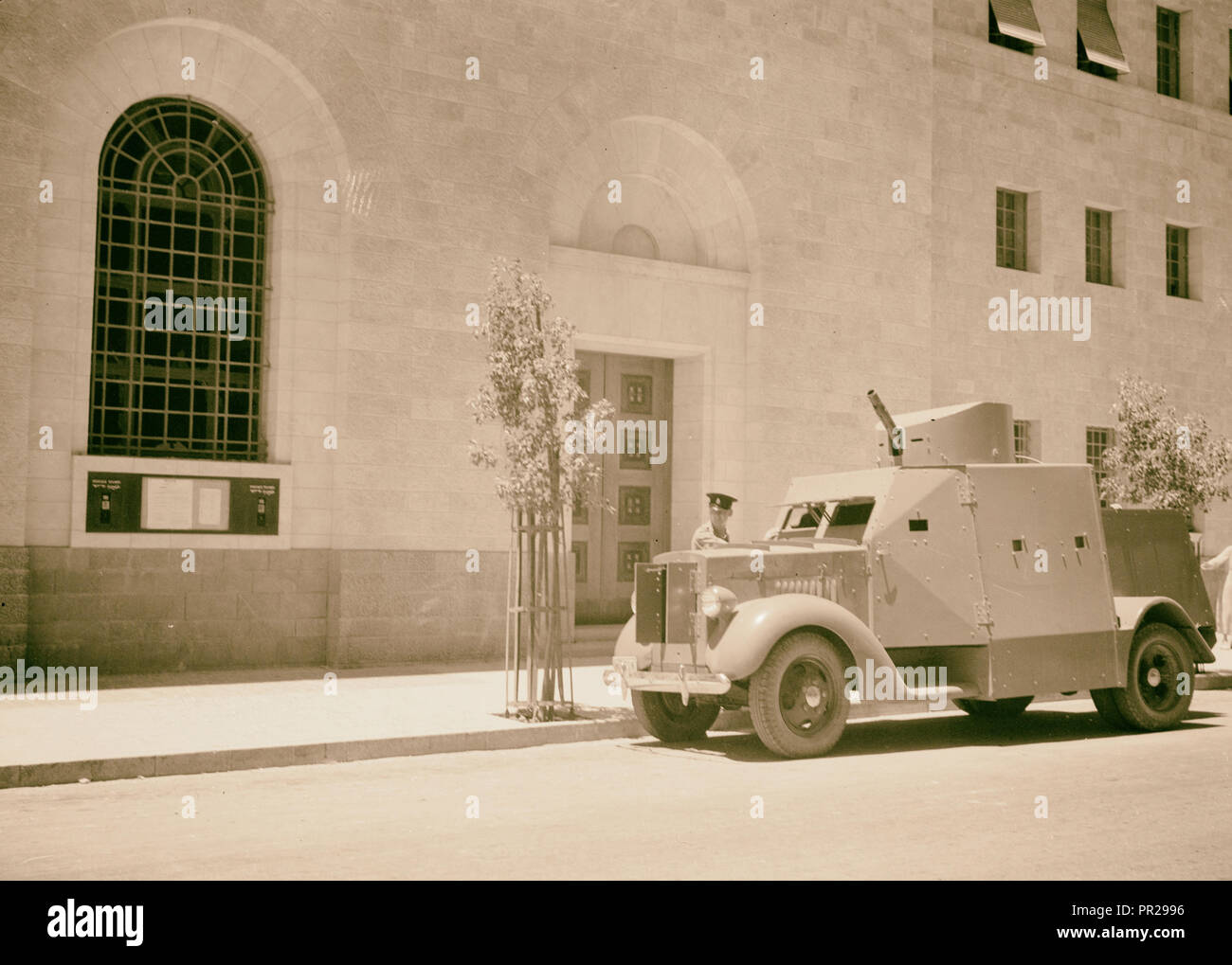 Sabotage in G.P.O. building on June 10th & 11th 1939. Armoured car ...