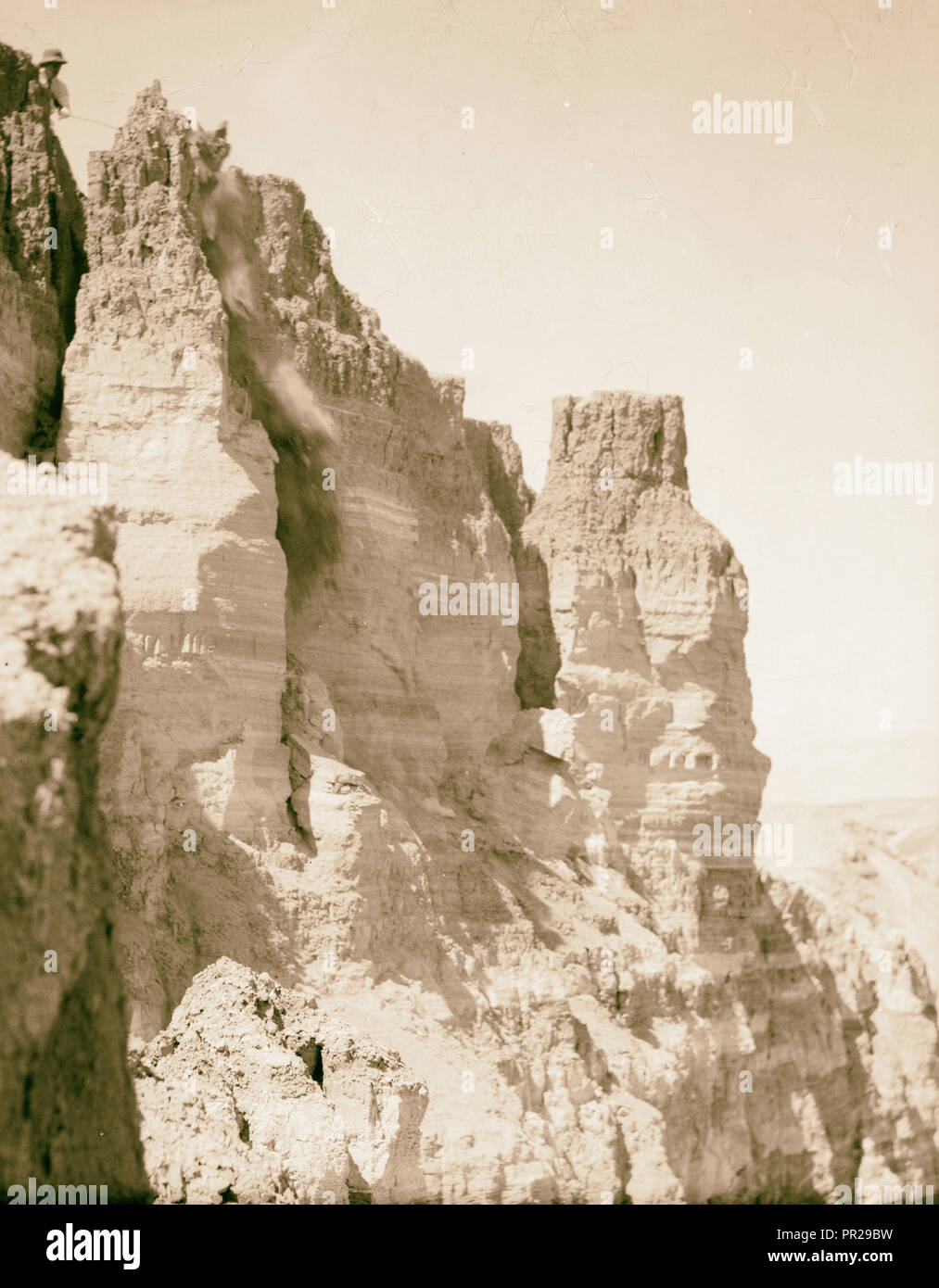 Jericho & Jordan area. Near Jisr Sheikh Hussein. High cliffs of the ...