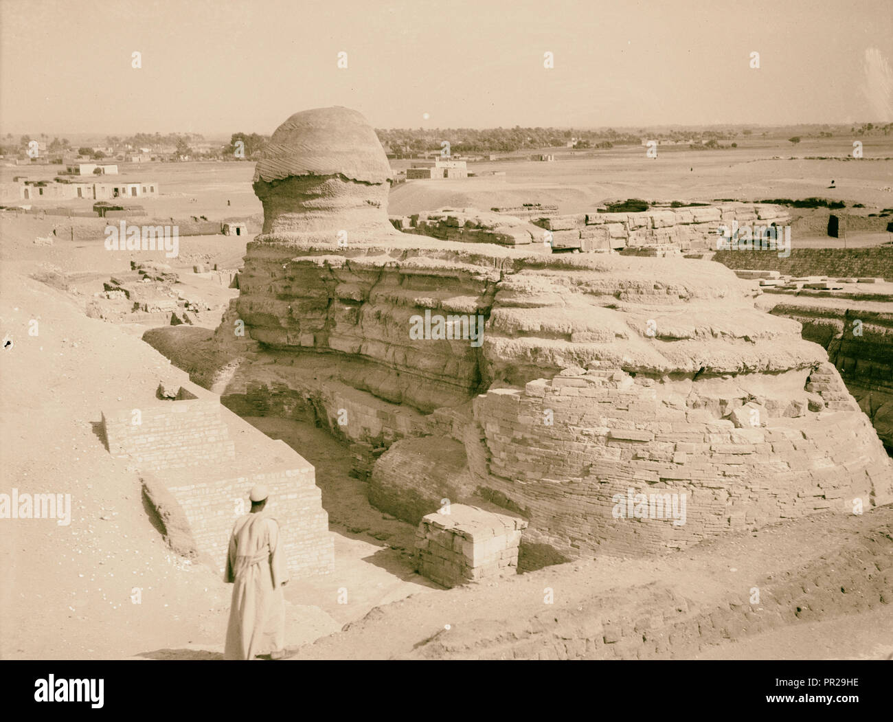 Egypt. Sphinx & pyramids. Sphinx (rear view). 1934, Egypt, Jīzah, Jizah ...