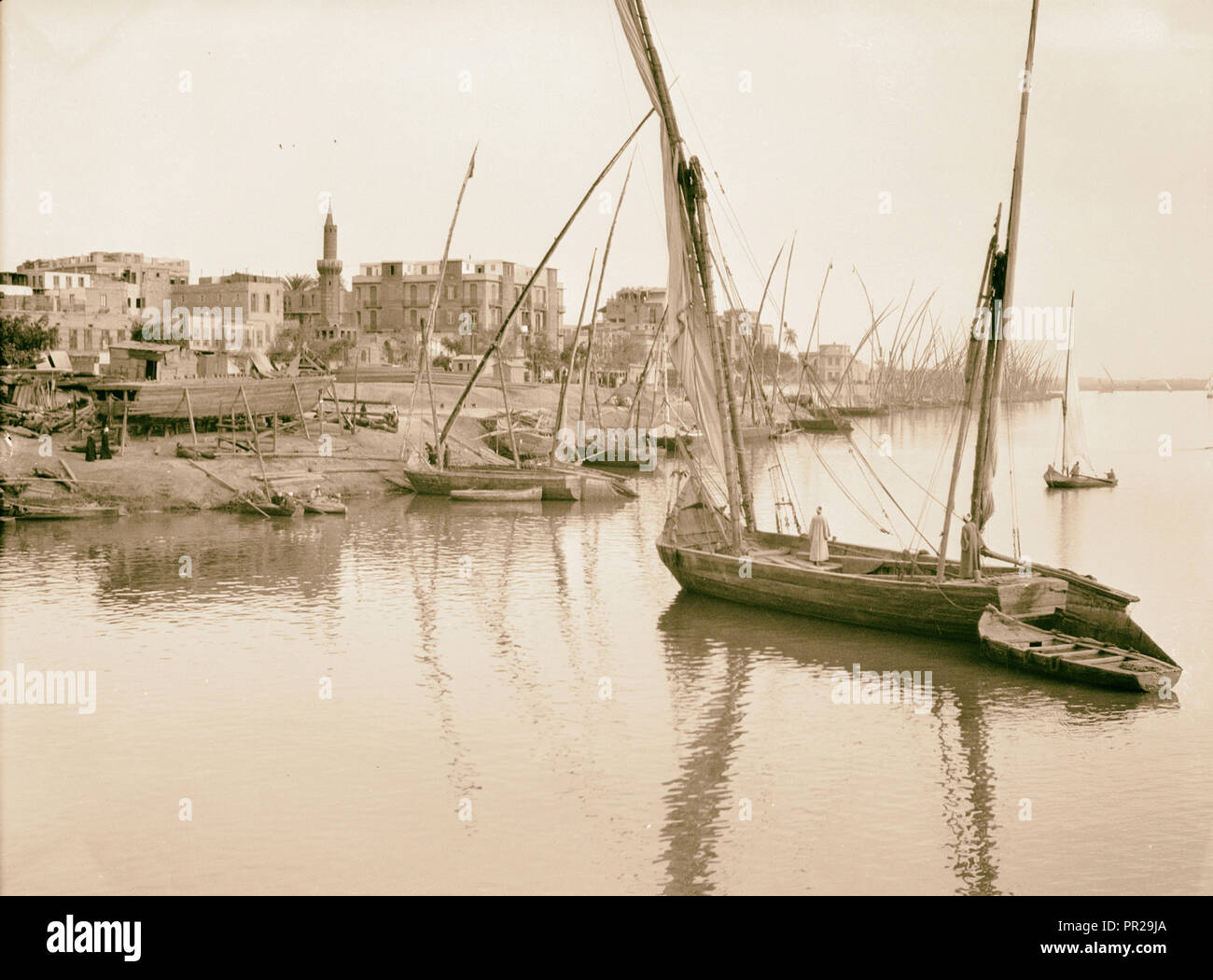 Egypt. River scenes. The Nile. Scenes along the Cairo banks. 1934 ...