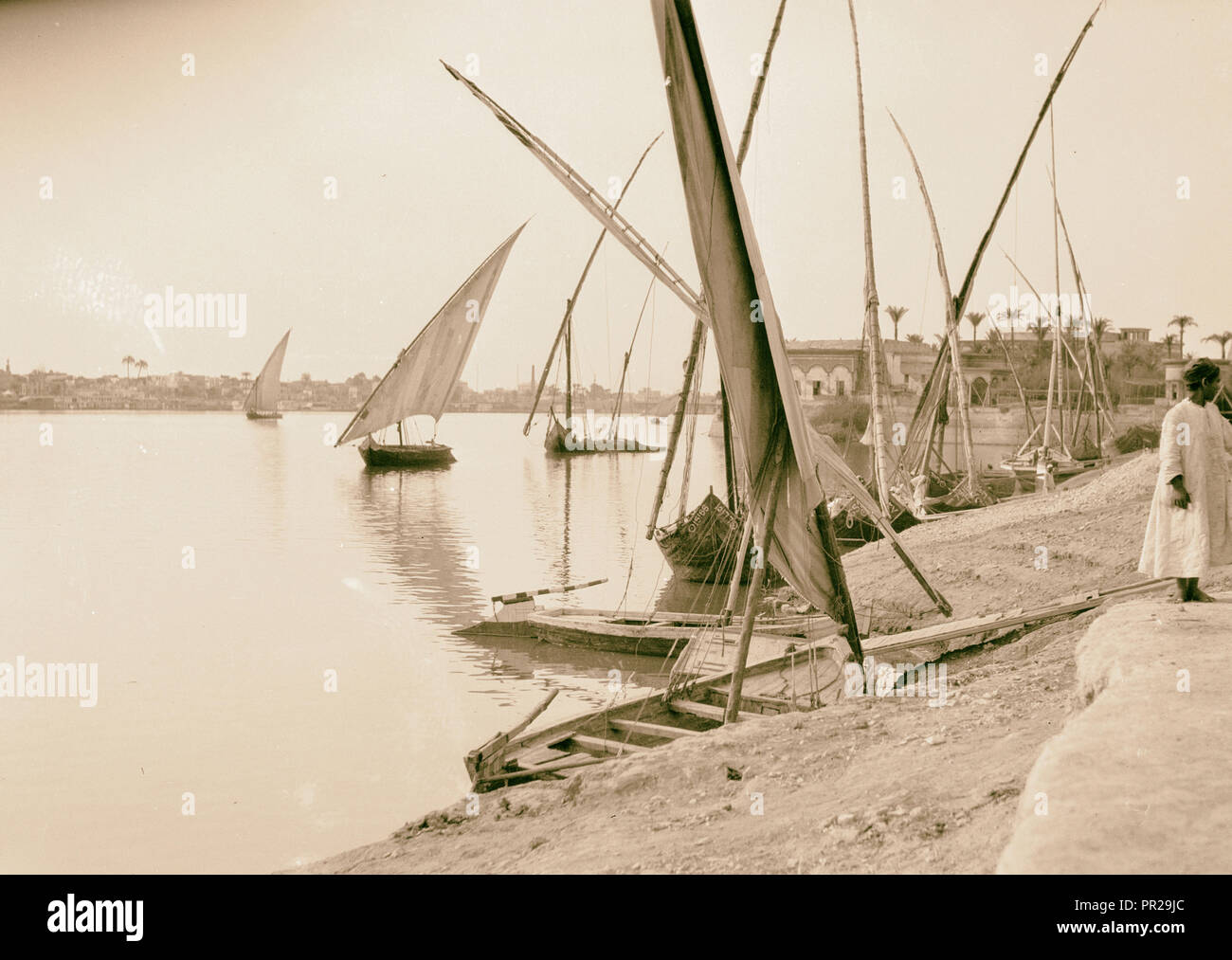 Egypt. River scenes. The Nile. Scenes along the Cairo banks. 1934 ...