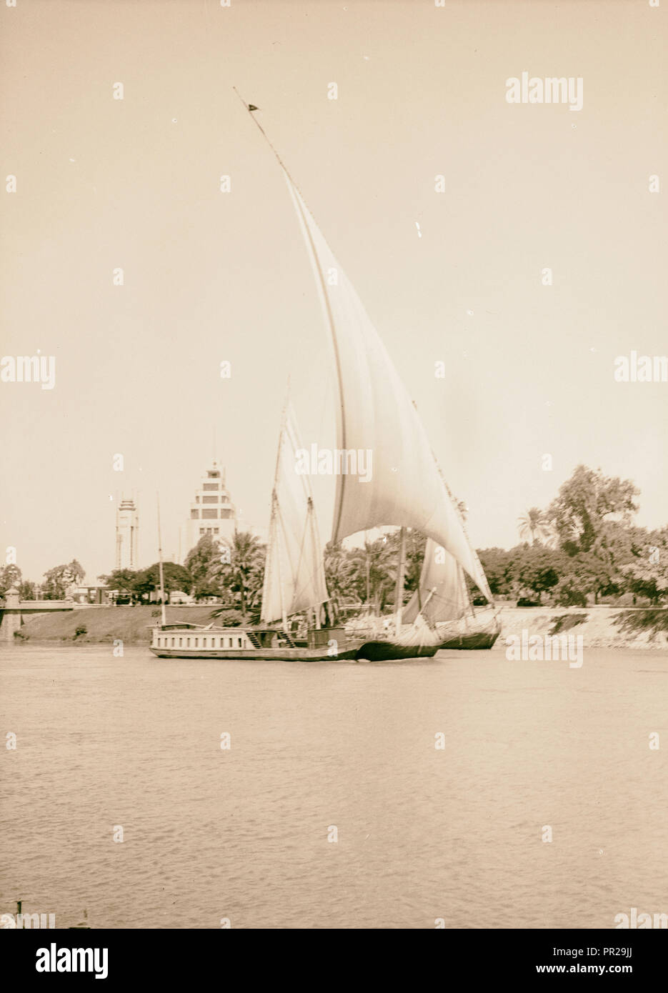 Egypt. River scenes. The Nile. Scenes along the Cairo banks. 1934 ...