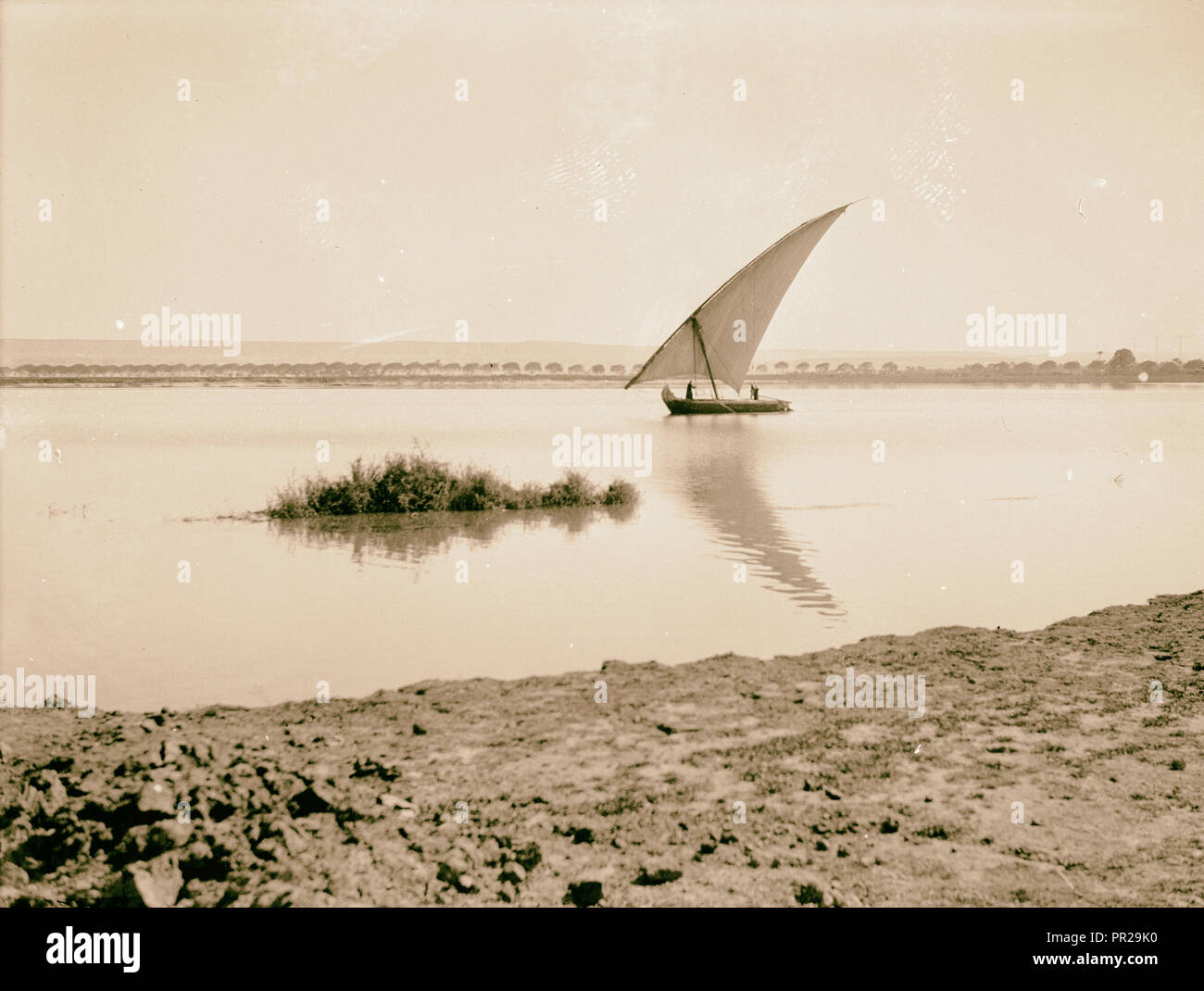 Egypt. River scenes. The Nile. Artistic scenes south of Cairo, with ...